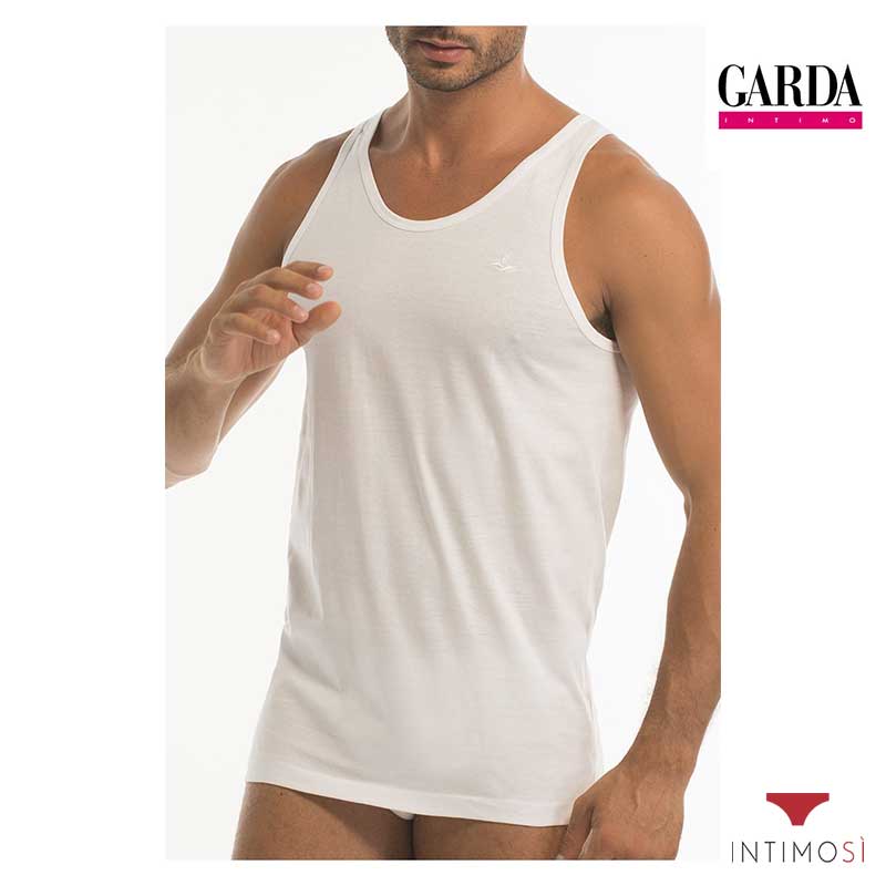 Canottiera spalla larga da uomo in puro cotone | Garda 0040 – IntimoSì ...