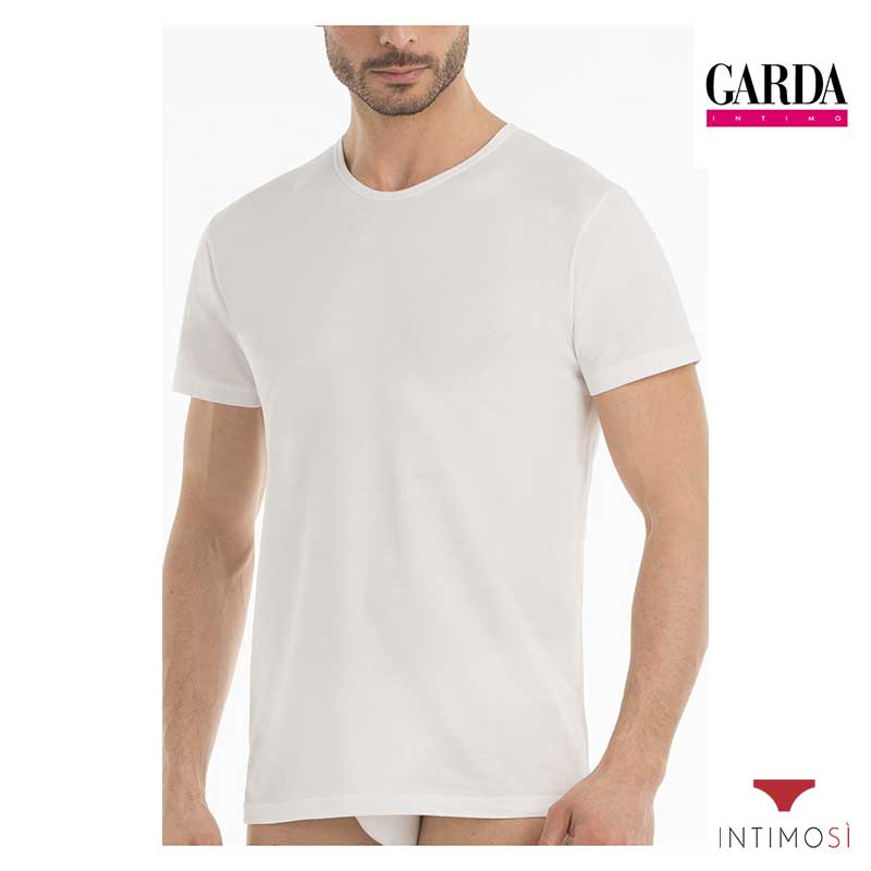 Maglia intima uomo girocollo in cotone elasticizzato | Garda 2052 ...
